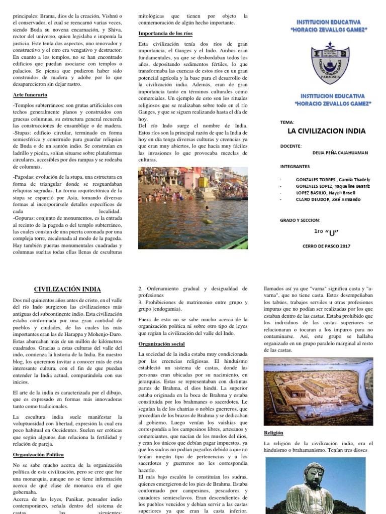 Triptico Horacio 3 | Descargar gratis PDF | Casta | templo