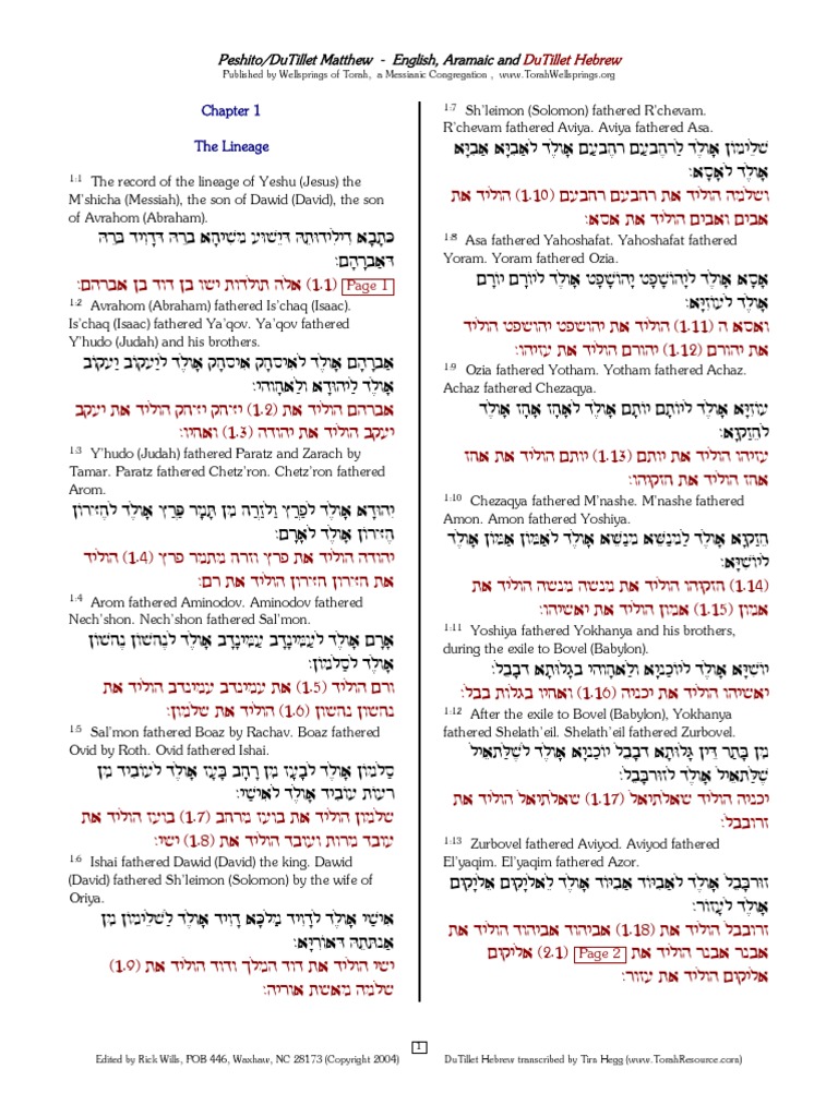Peshito DuTillet | PDF | Religious Belief And Doctrine | Religion And ...