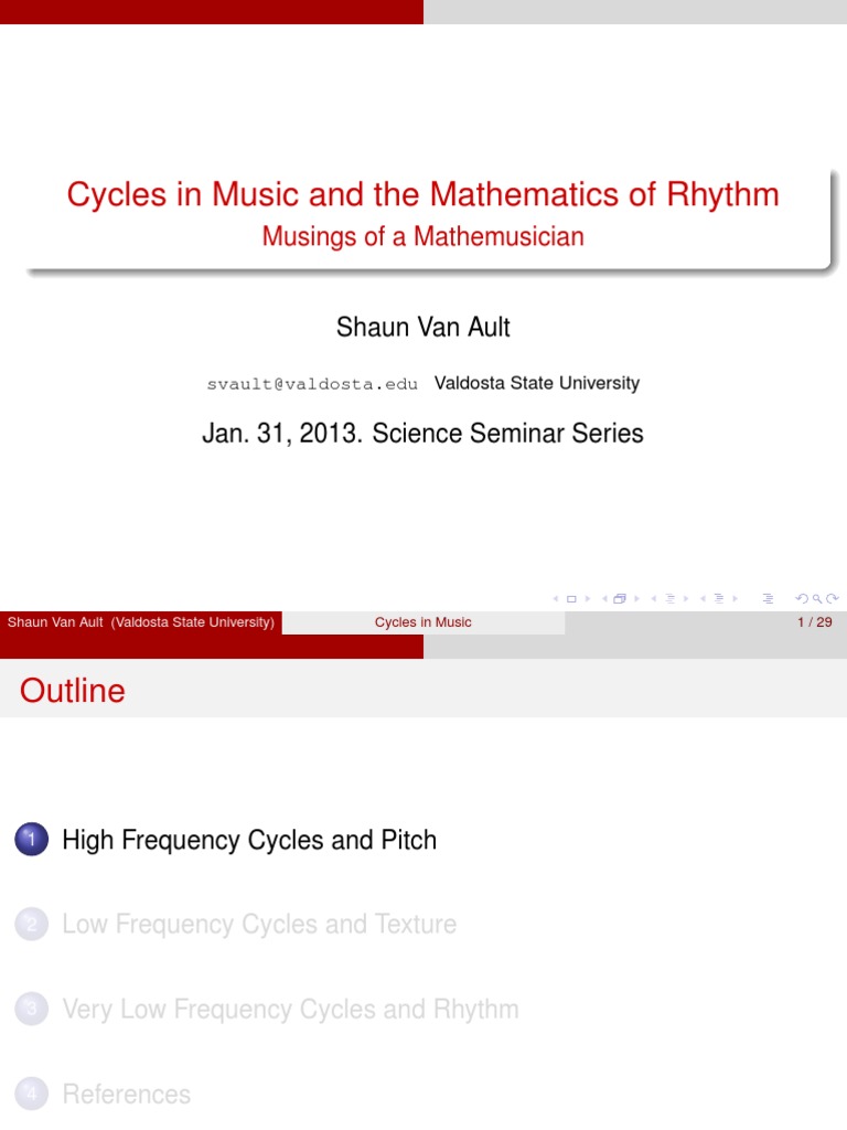Cycles in Music and the Mathematics of Rhythm | PDF | Harmonic | Pitch ...