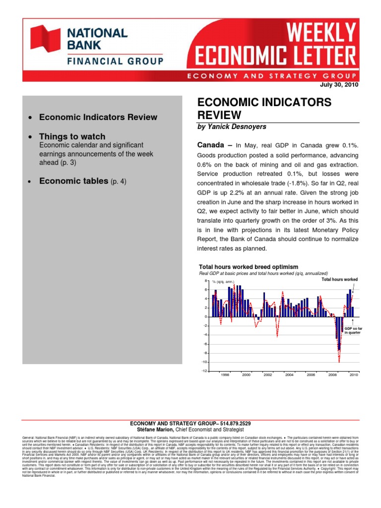 JUL 30 NBC Financial Group Weekly Economic Letter | PDF | Money Supply ...