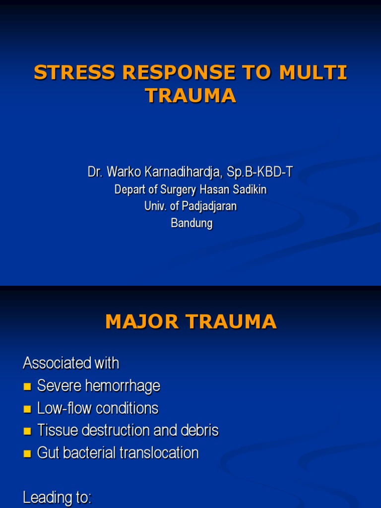 Stress Response To Multi Trauma | PDF | Inflammation | Hyperglycemia