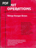 Unit Operations by G.G.brown | PDF