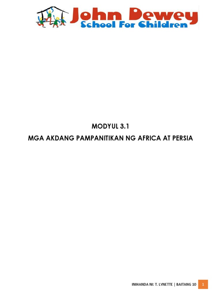 MODYUL 3.1 Tula - FINAL | PDF