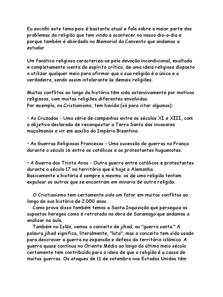 Fanatismo Religioso | PDF | Império Bizantino | Religião e crença