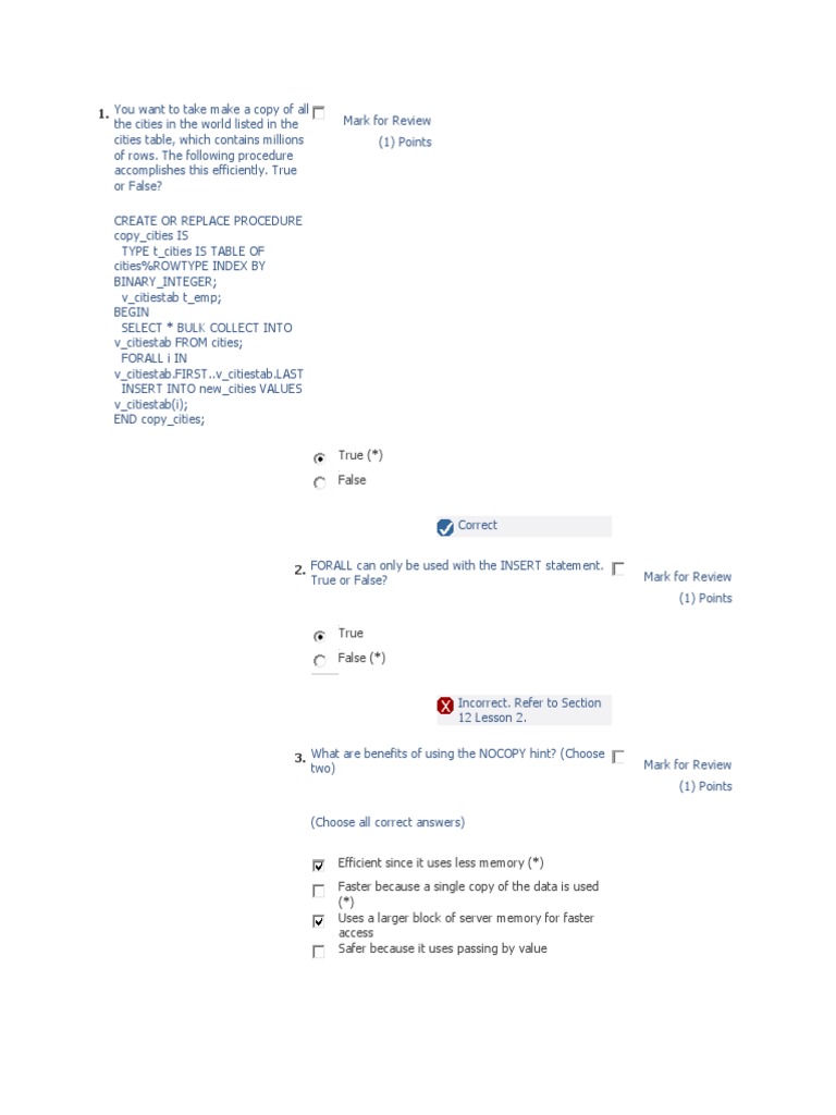 Kviz 12 | PDF | Sql | Pl/Sql