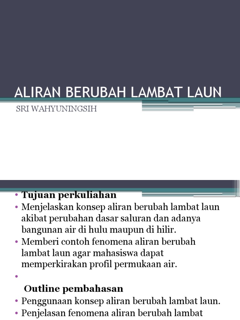 Aliran Berubah Lambat Laun | PDF