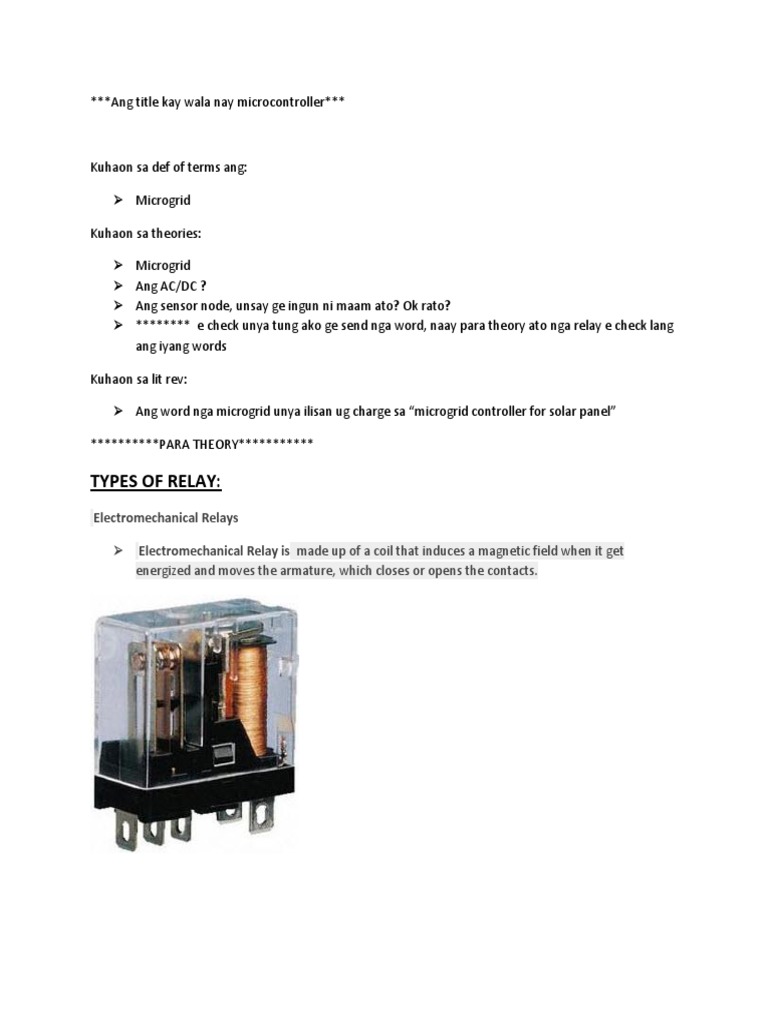 Types of Relay | PDF
