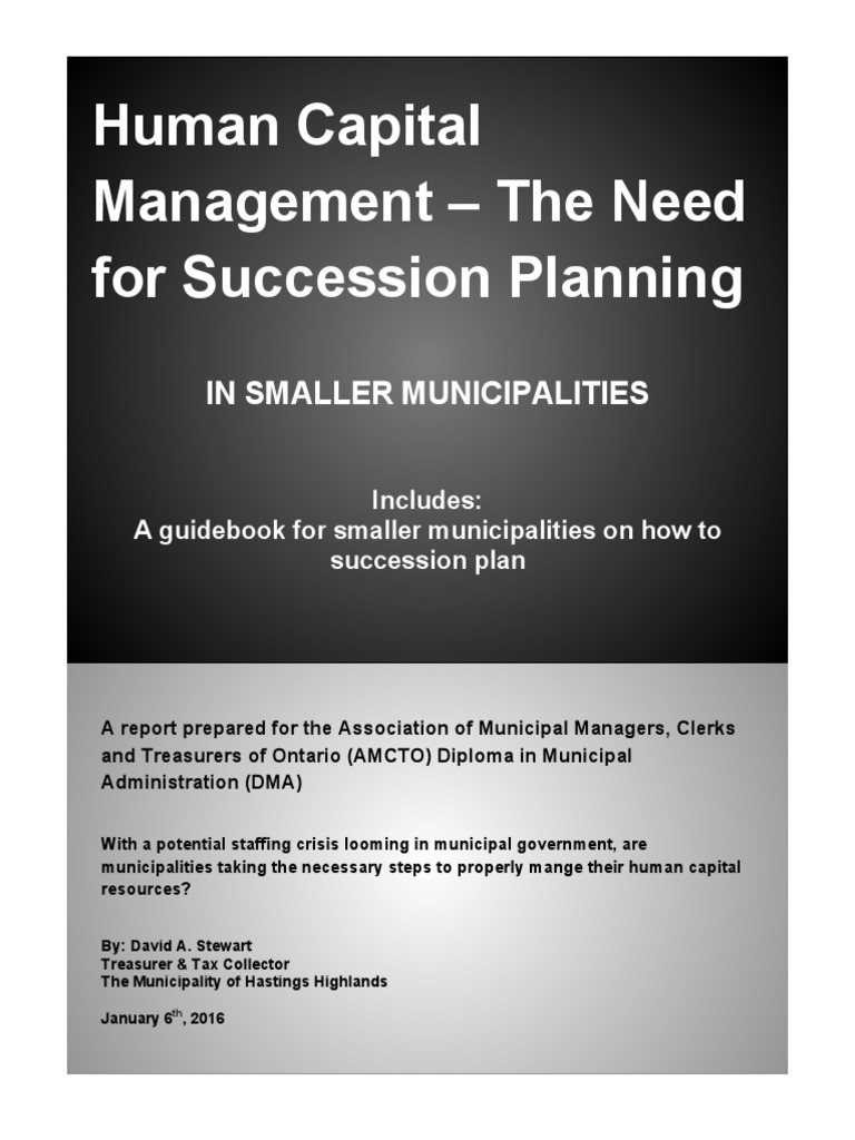 Human Capital Management - The Need For Succession Planning AMCTO HR ...