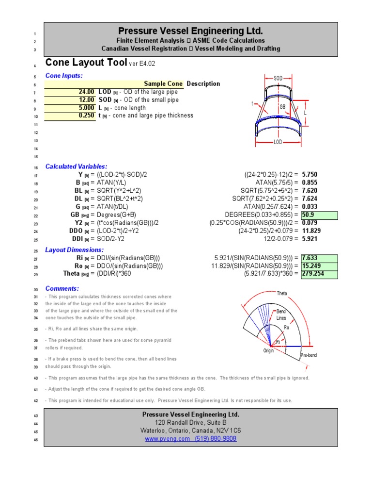 Cone Layout Calculation Guide | PDF | Teaching Mathematics