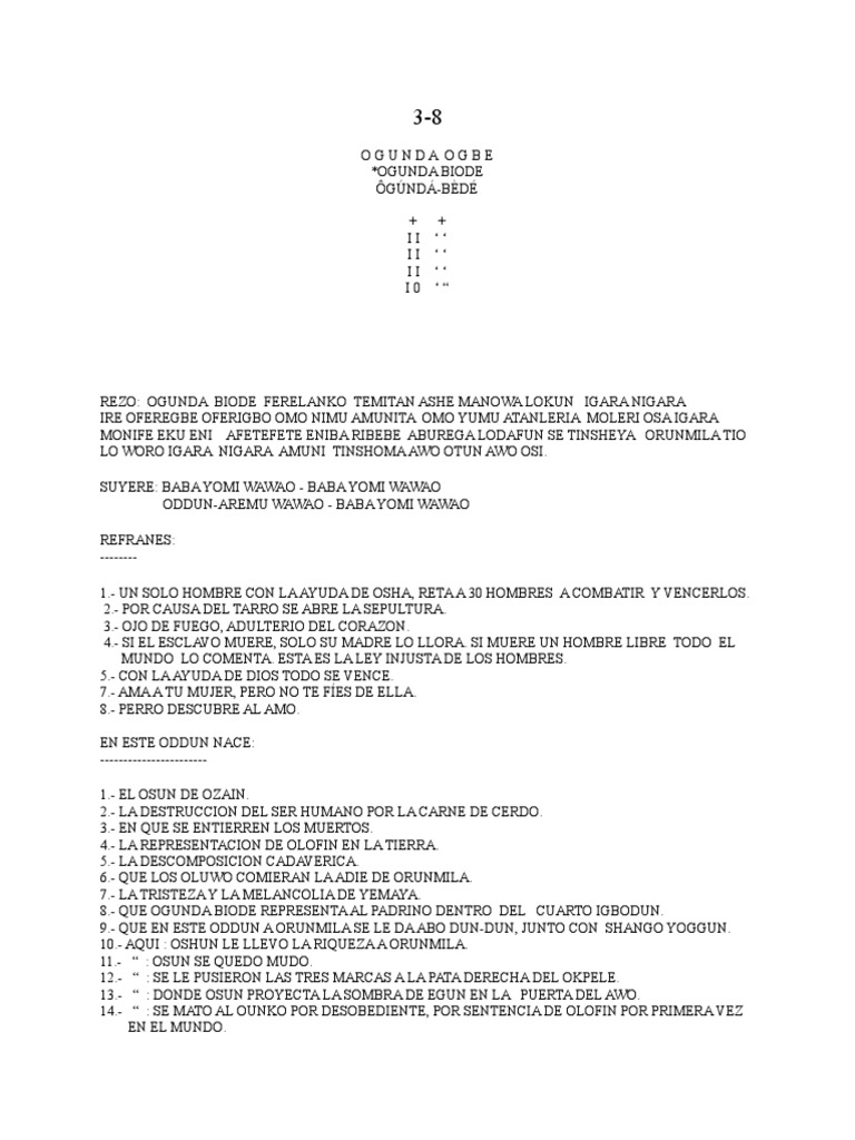 3 8 Recopilacion de Ogunda Biode | PDF | Deidades | Religión étnica