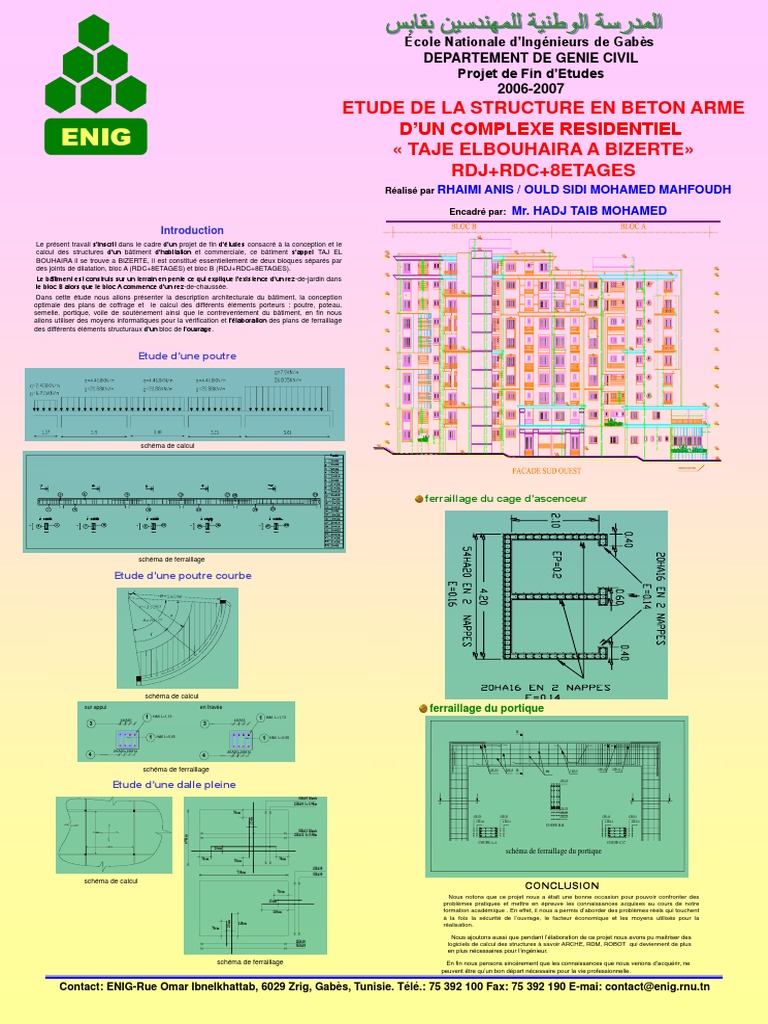 Poster PFE 2007 | PDF | Ingénierie civile | Ingénierie des structures