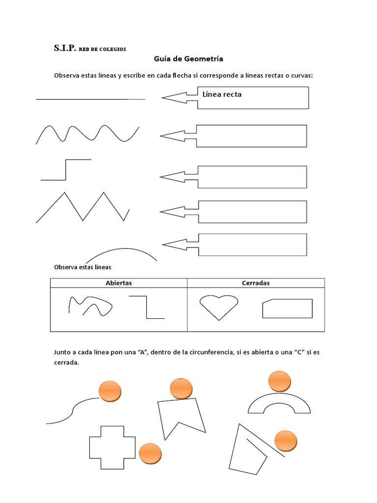 Guia Lineas Rectas y Curvas Unidad 1