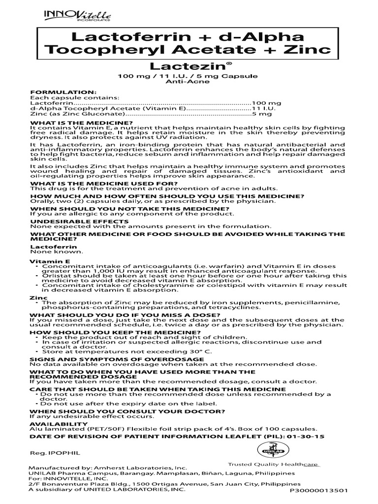 Lactezin - Unilab | PDF