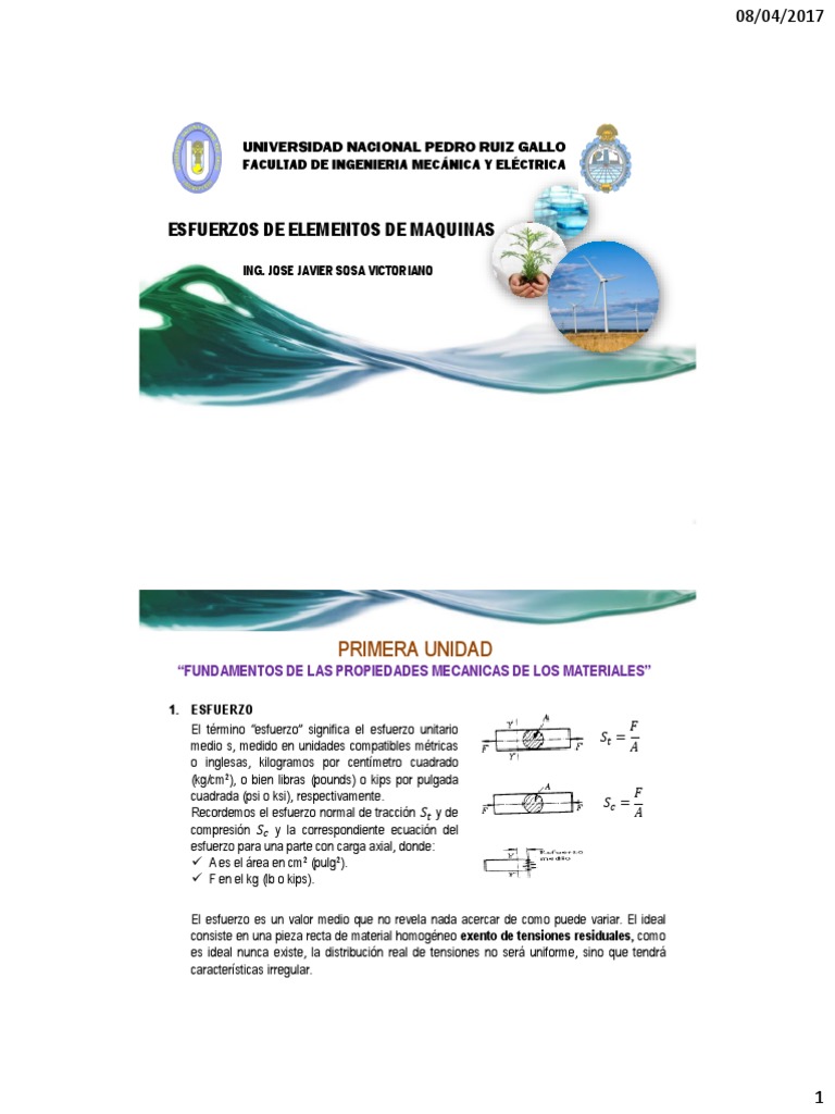 Esfuerzos de Elementos de Maquinas | PDF | Elasticidad (Física ...