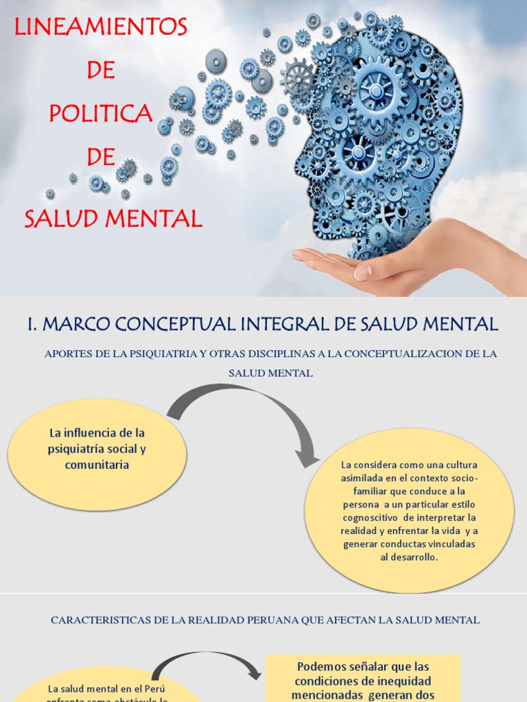 Lineamientos de Politica de Salud Mental | Salud mental | Invalidez