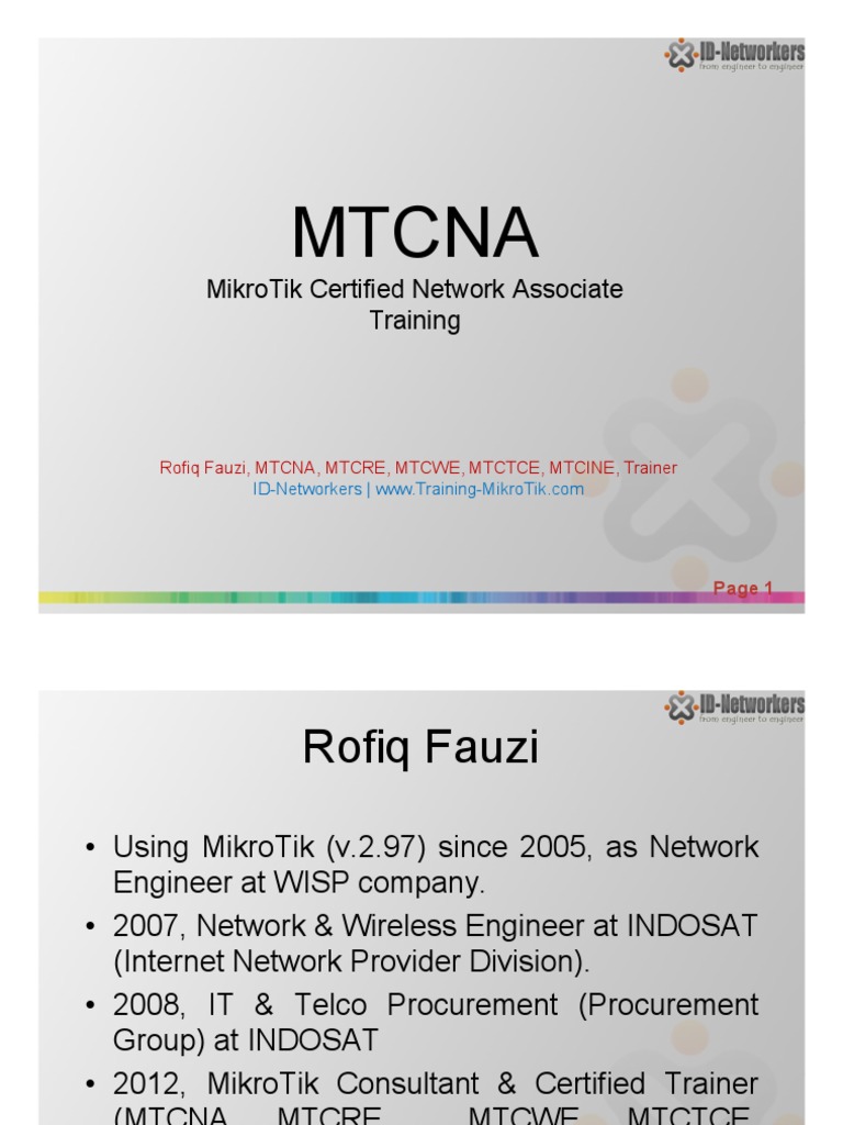 MTCNA Pesentation Material v.2 | PDF | Computers