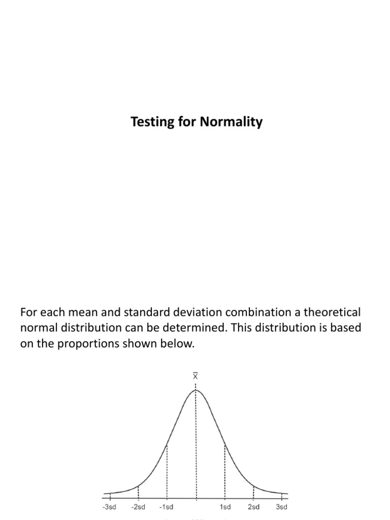 Test For Normality Pdf Pdf Statistical Significance Normal