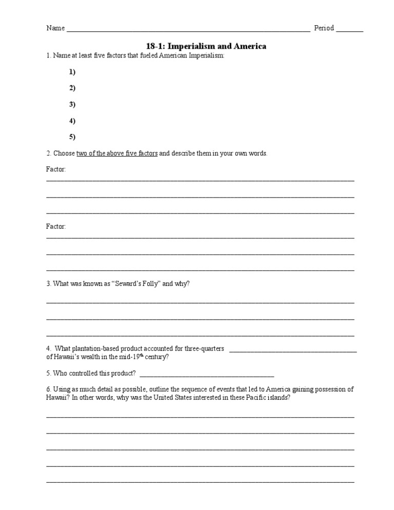 Factors of American Imperialism Explained | PDF