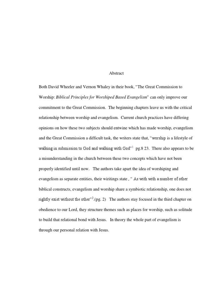 Worship and Evangelism Interwoven | PDF | Worship | Evangelism