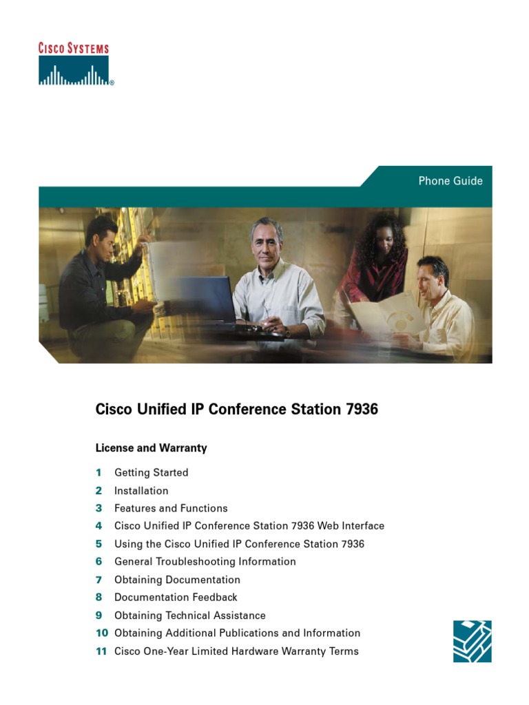 Cisco 7936 Phone Guide | PDF | Conference Call | Telephone