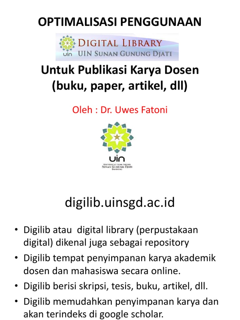 Optimalisasi Penggunaan Digilib Uin Bandung | PDF