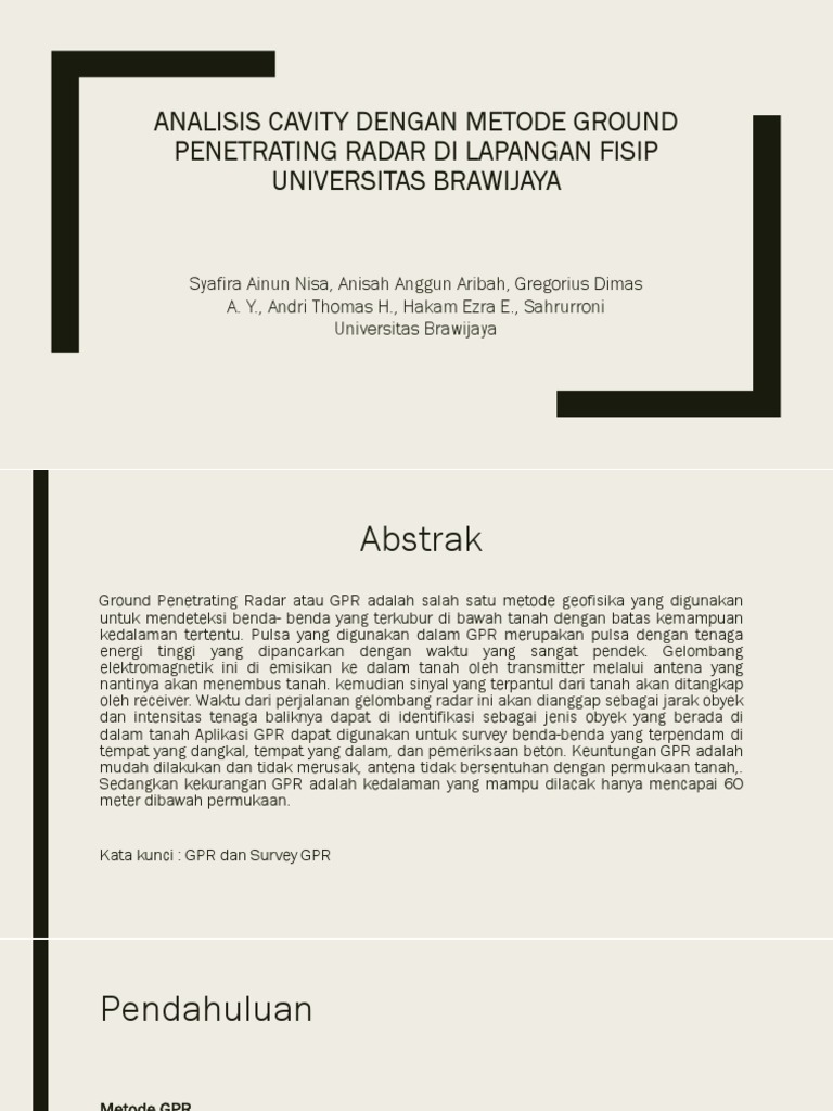 Metode GPR | PDF