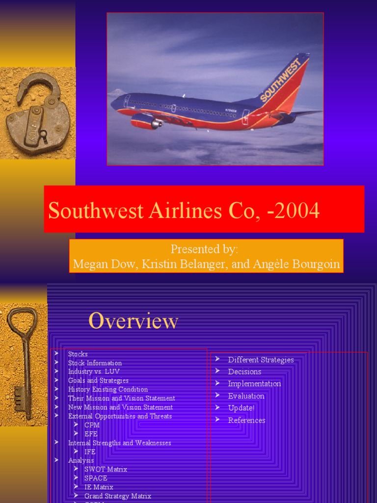 Southwest Airlines Co 2004-Present SWOT Analysis, Strategies and ...