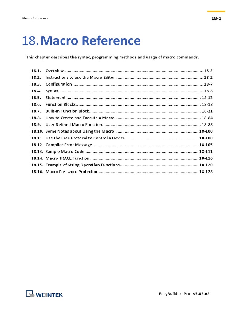Weintek Macro Reference | PDF | Control Flow | String (Computer Science)