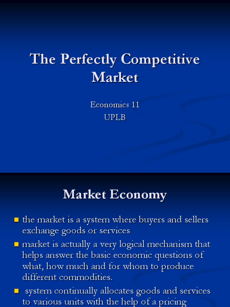 Ch06 - Perfectly Competitive Markets | Download Free PDF | Perfect ...