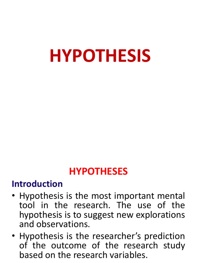 Hypothesis | Hypothesis | Statistical Significance | Free 30-day Trial ...