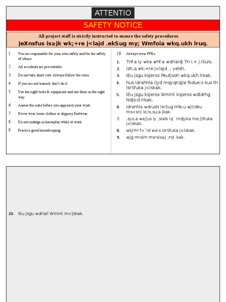 Safety Notice - Final | PDF