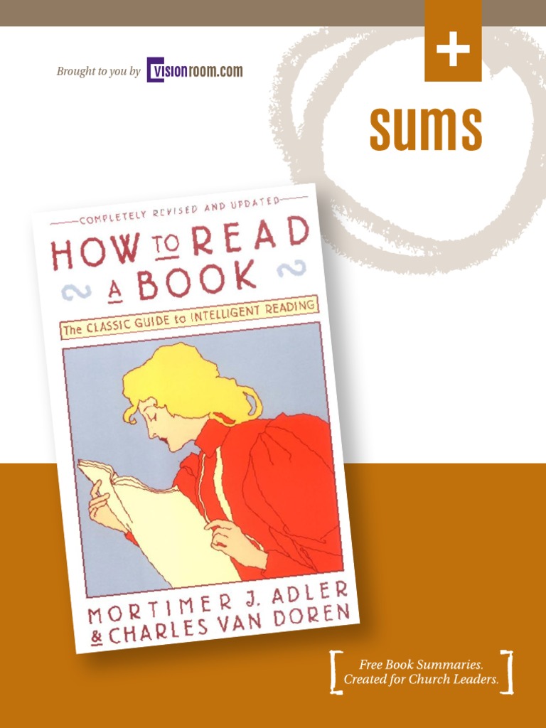 Sums How To Read A Book | PDF | Reading (Process) | Books