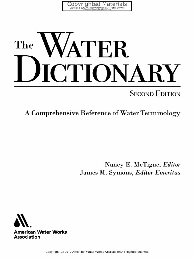 McTigue, - Nancy - E. - Symons, - James - M (2) .-Water Dictionary - A ...