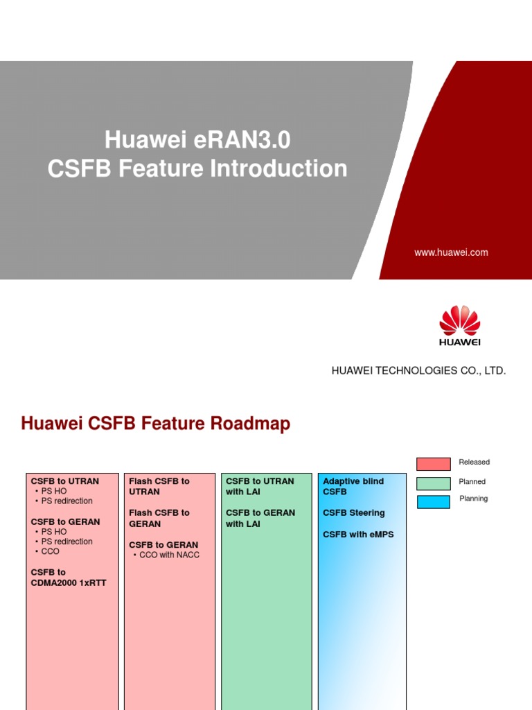 Huawei CSFB Feature Overview | PDF | Lte (Telecommunication ...