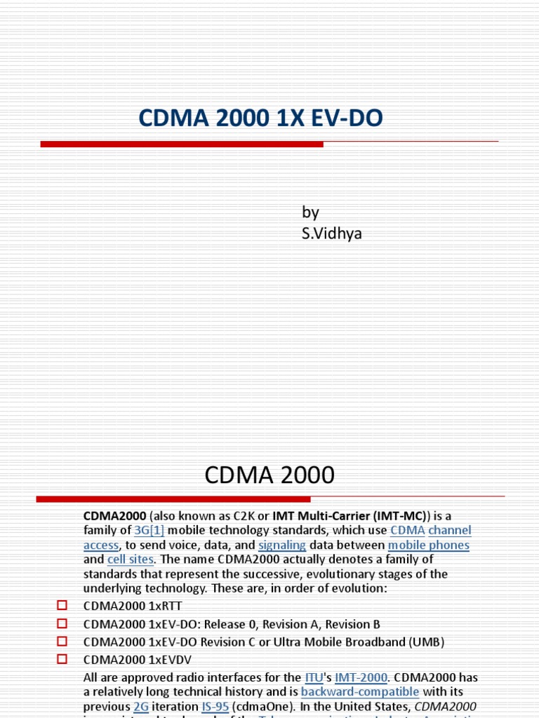 Cdma2000 1xrtt-Vidhya | PDF | Mobile Telecommunications | Internet ...