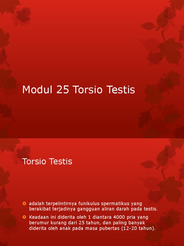Modul 25 Torsio Testis | PDF
