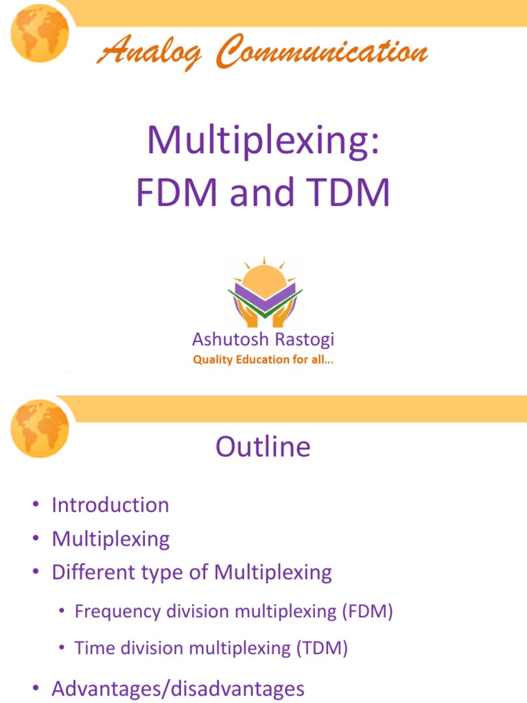 Multiplexing FDM and TDM | Multiplexing | Modulation