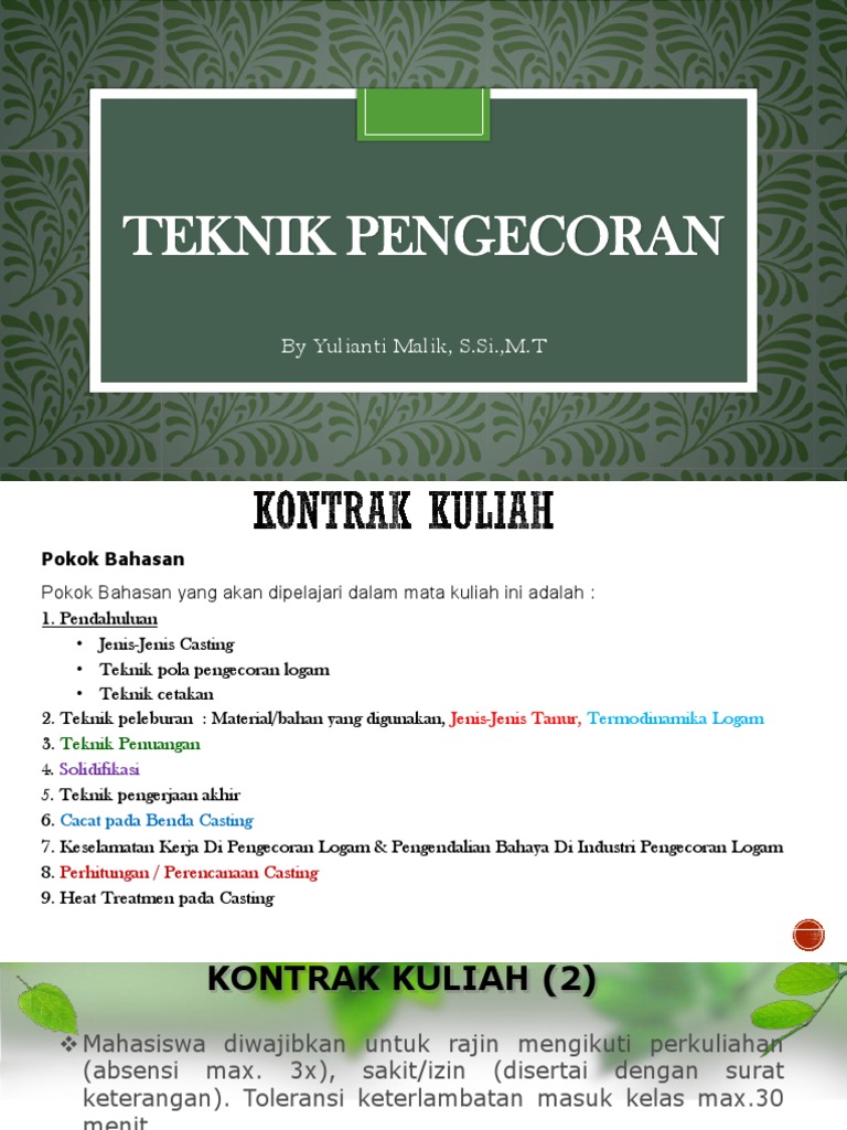 Teknik Pengecoran (Full#1) | PDF