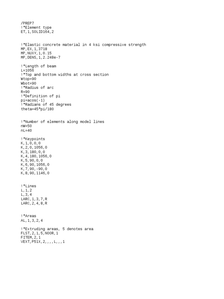 Ansys Commands | PDF