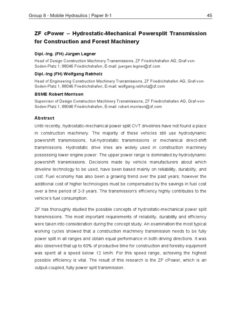 8-1 - PDF - A - ZF CPower - Hydrostatic-Mechanical Powersplit ...