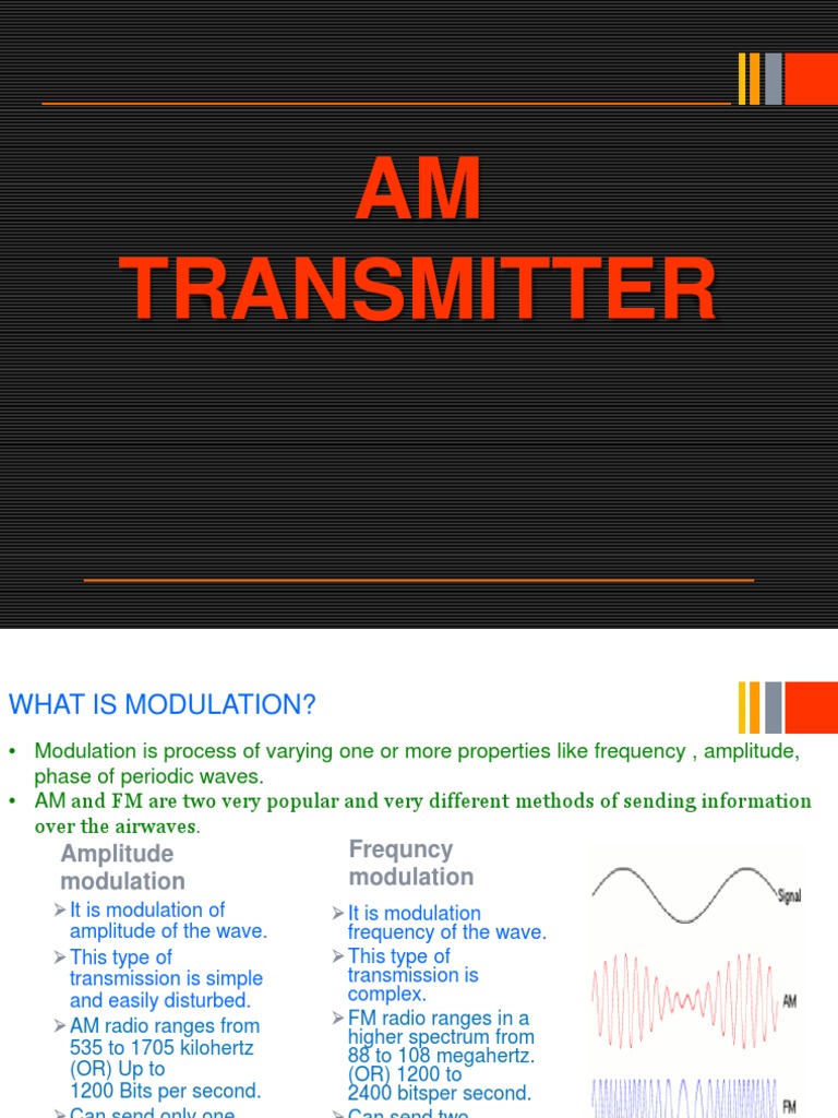 An In-Depth Look at Amplitude Modulation Transmitters | PDF ...