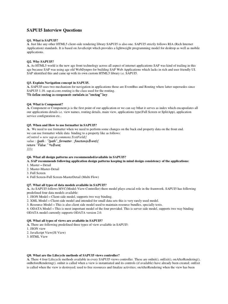 Custom Sap Ui5 Pdf Metadata Model View Controller