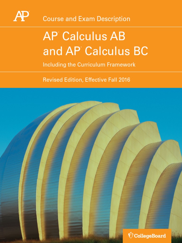 AP Calculus Ab and BC Course and Exam Description | PDF | Advanced ...