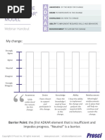 ADKAR Assessment Worksheet Guide | PDF | Change Management | Learning