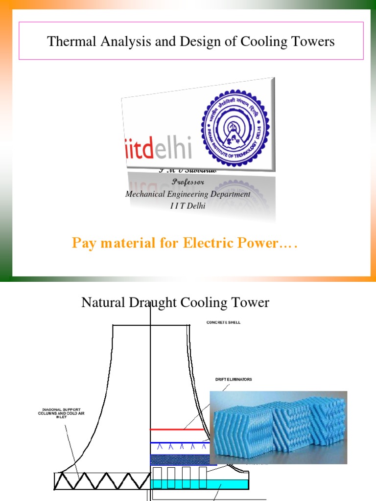 Cooling Tower IITD | PDF | Air Conditioning | Heat Transfer