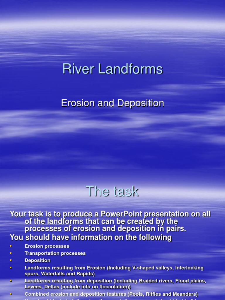River Landforms Erosion And Deposition Pdf