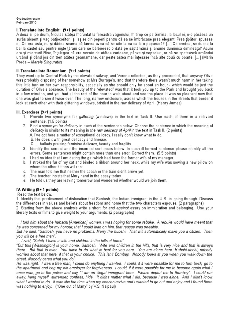 14 13 36 37graduation Exam B FEB 2010 | PDF