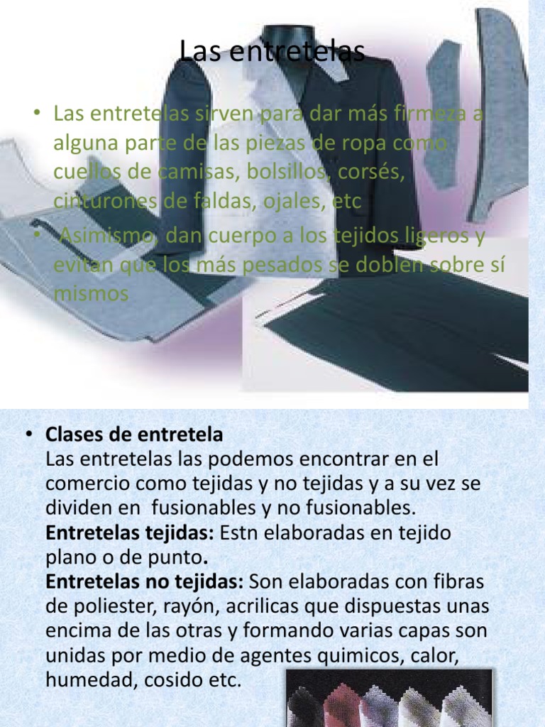 Tipos y usos de entretelas en confección | PDF | Textiles | Ropa