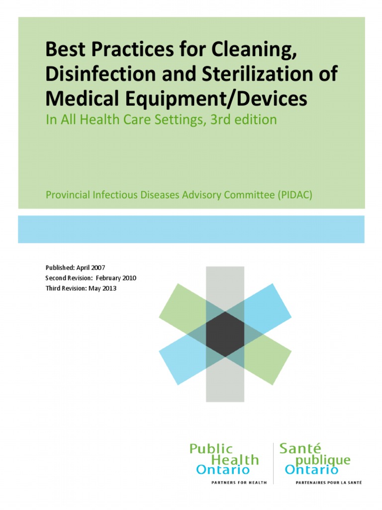 PIDAC Cleaning Disinfection and Sterilization 2013 PDF | PDF ...