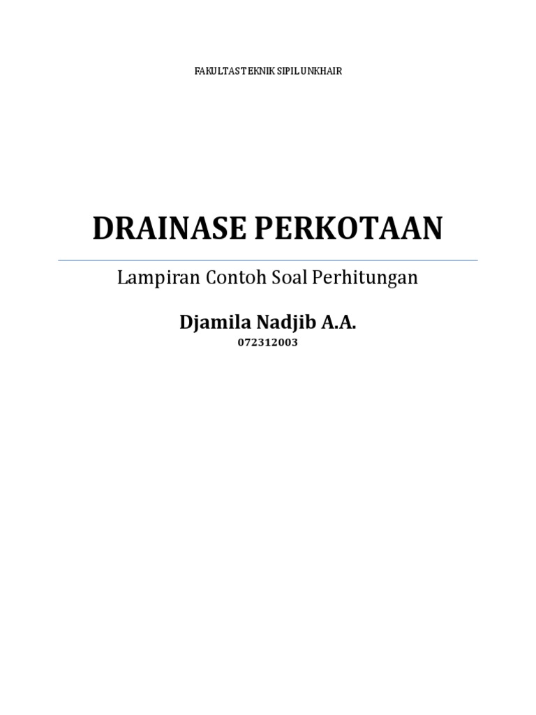 Lampiran Contoh Soal Perhitungan | PDF